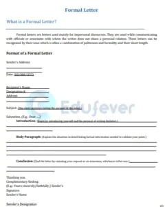 CBSE Class 9 English Formal Letter Writing PDF