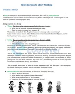 CBSE Class 9 English Story Writing PDF