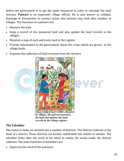 Class 6 Rural Administration Questions and Answers