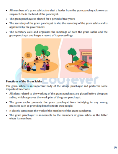 Class 6 Panchayati Raj Questions and Answers