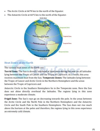 Class 6 Globe Latitudes and Longitudes Questions and Answers
